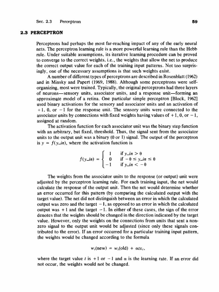 Perceptron 1 | PDF
