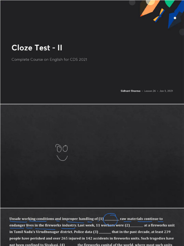 Cloze Test - II | PDF