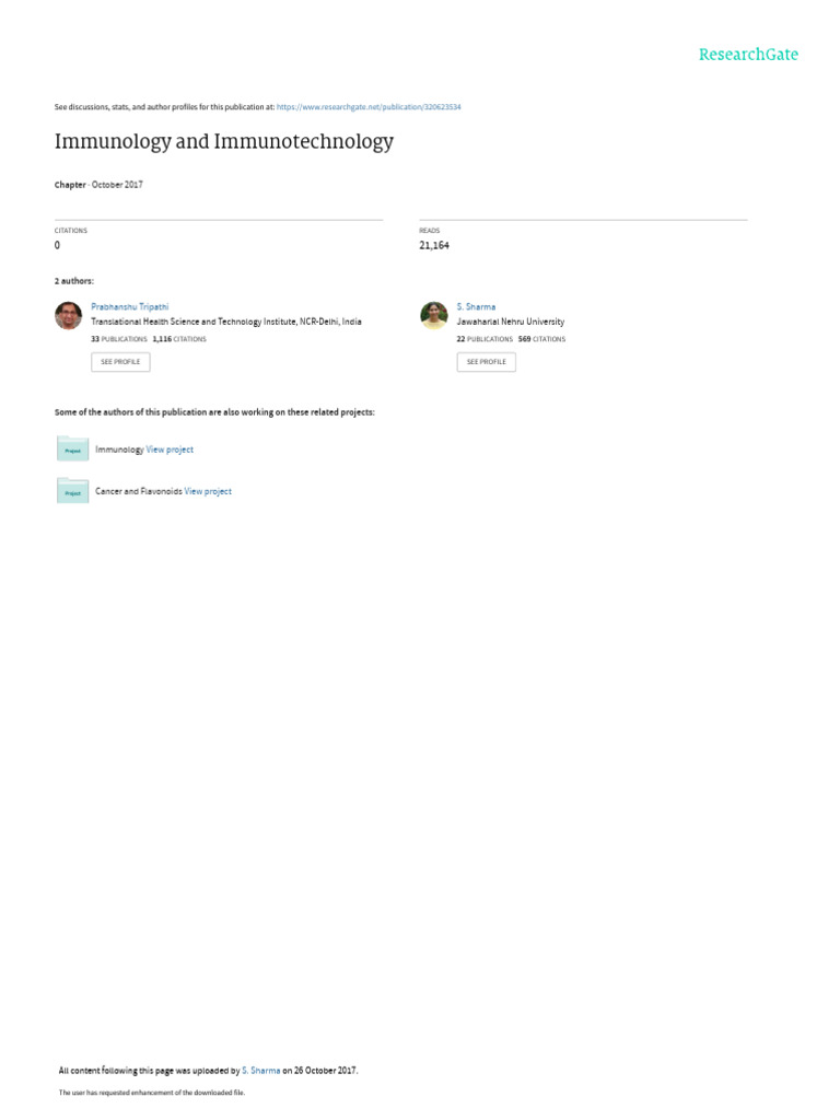 Immunotechnology | PDF | Immune System | Innate Immune System