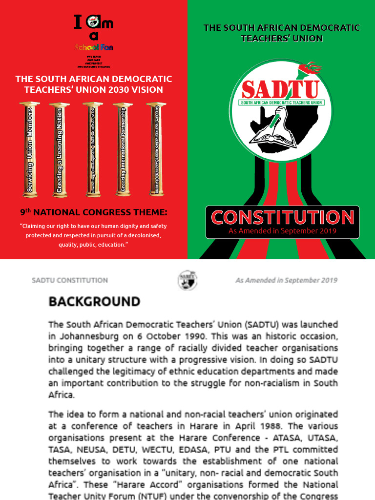 SADTU Constitution 2021 New | PDF | Quorum | United States Congress