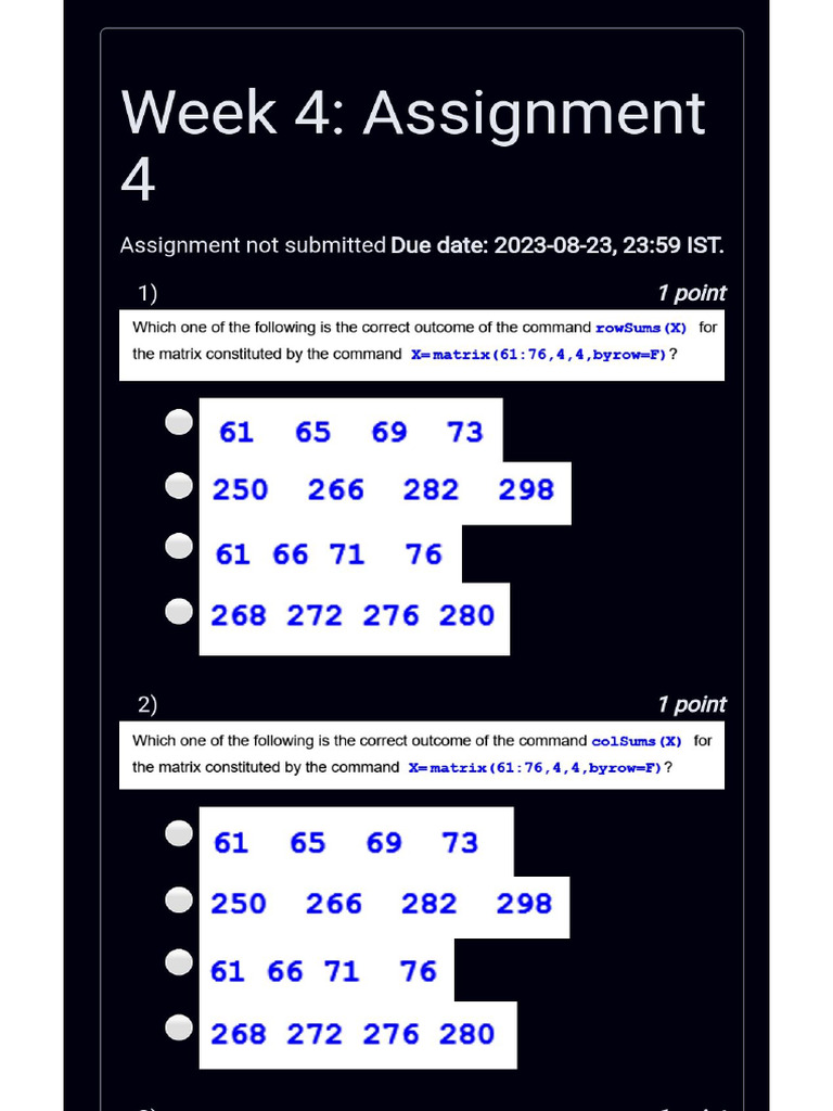 Swayam Week 4 Assignment | PDF