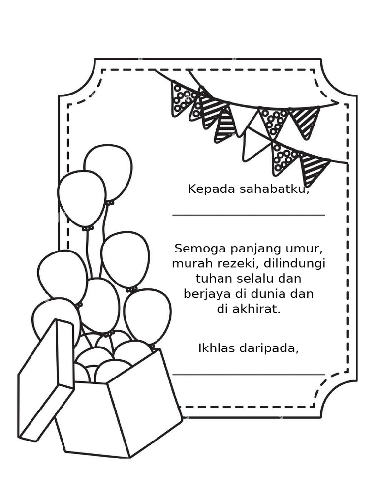 kad ucapan hari lahir tahap 1 | PDF