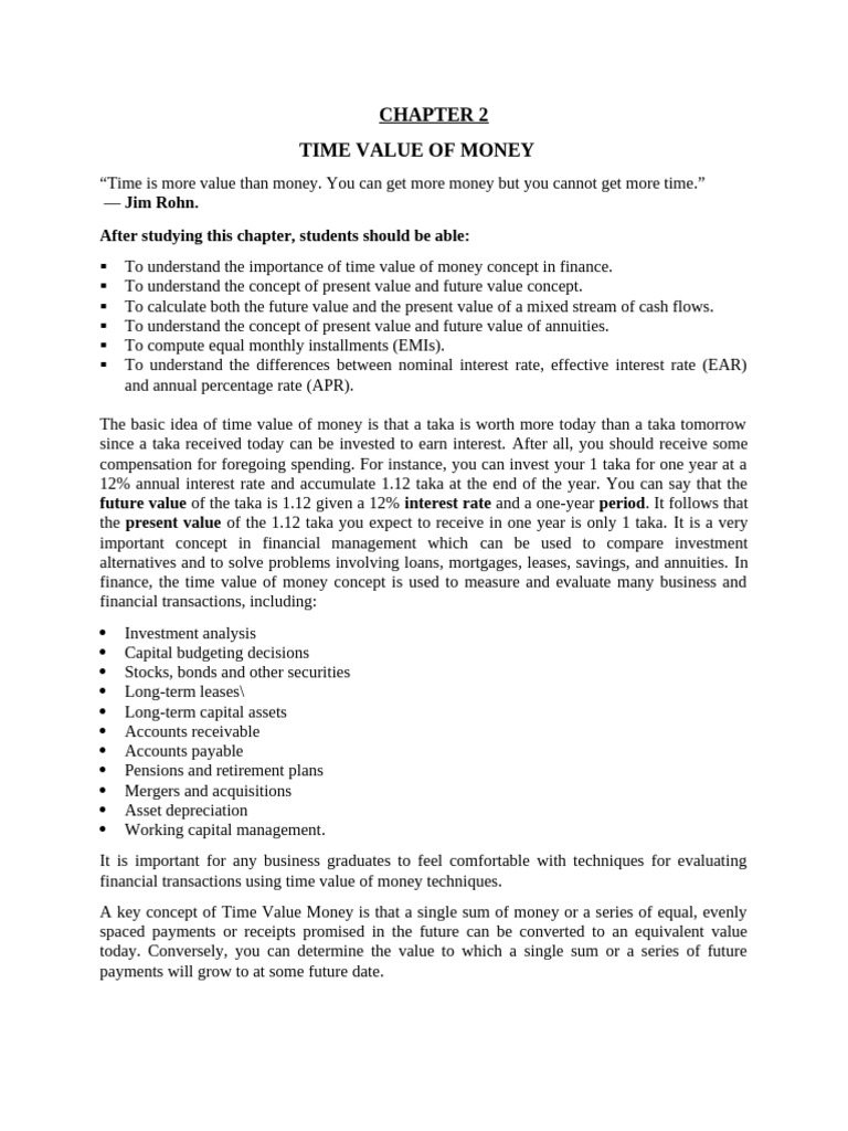 Time Value of Money Spring | PDF | Present Value | Time Value Of Money