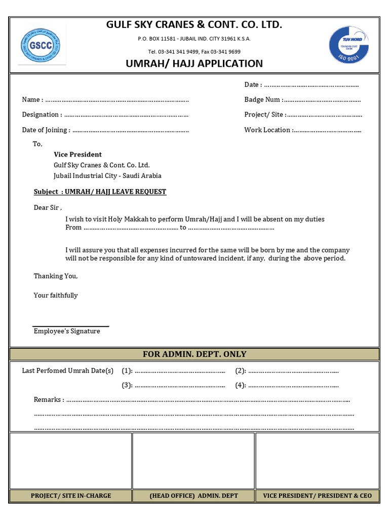 Form Umrah Application 2017 | PDF | Business