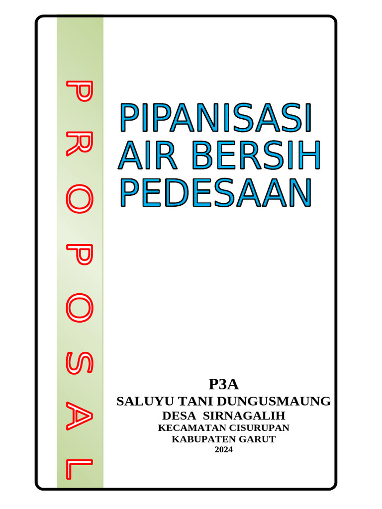 Proposal Pipanisasi Air Bersih | PDF