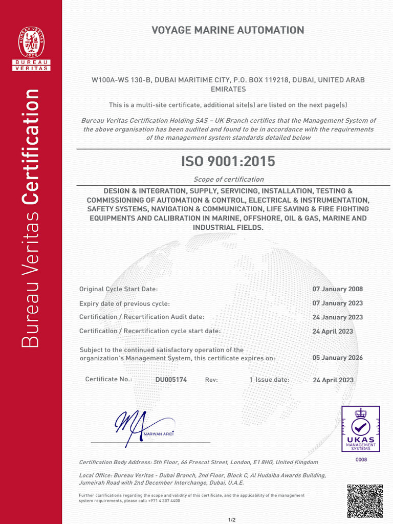 2026.01.05 Vma DXB Ajm Auh - Iso 9001 2015 | PDF | United Arab Emirates ...
