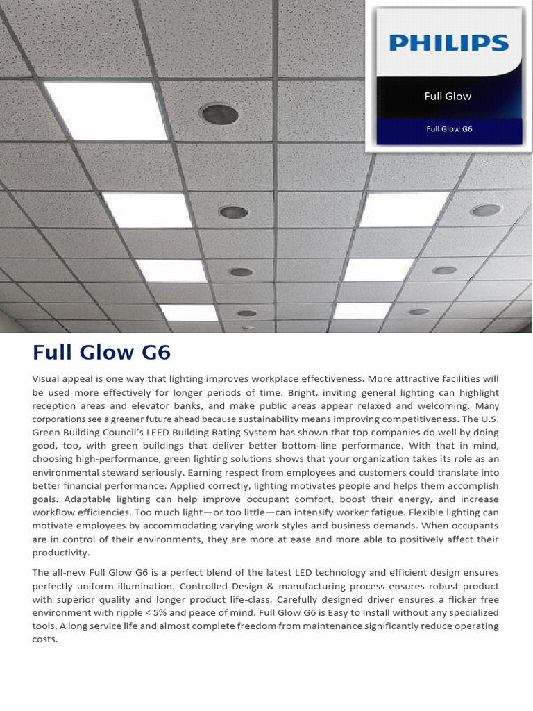 Full Glow G6 | PDF | Lighting | Green Building