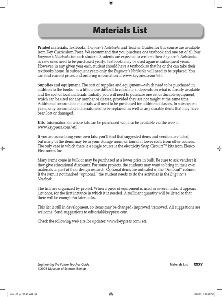 Descriptive Material List Template | PDF | Textbook | Resistor