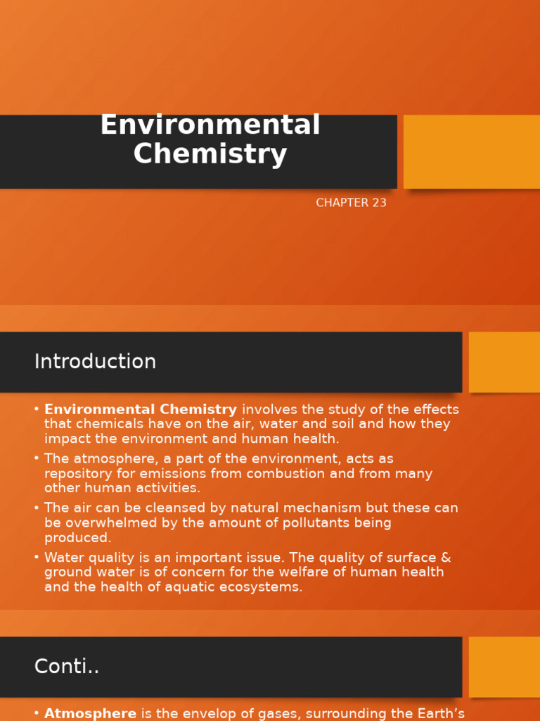 Environmental Chemistry | PDF | N Ox | Ozone