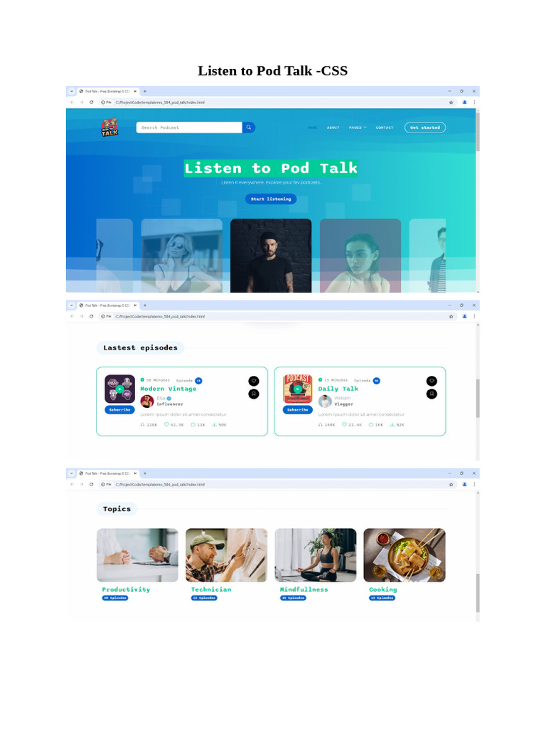 Listen To Pod Talk | PDF