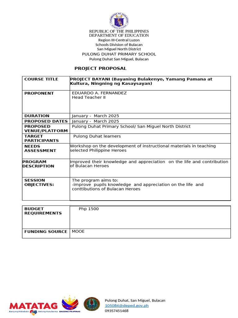 Project Bayani | PDF