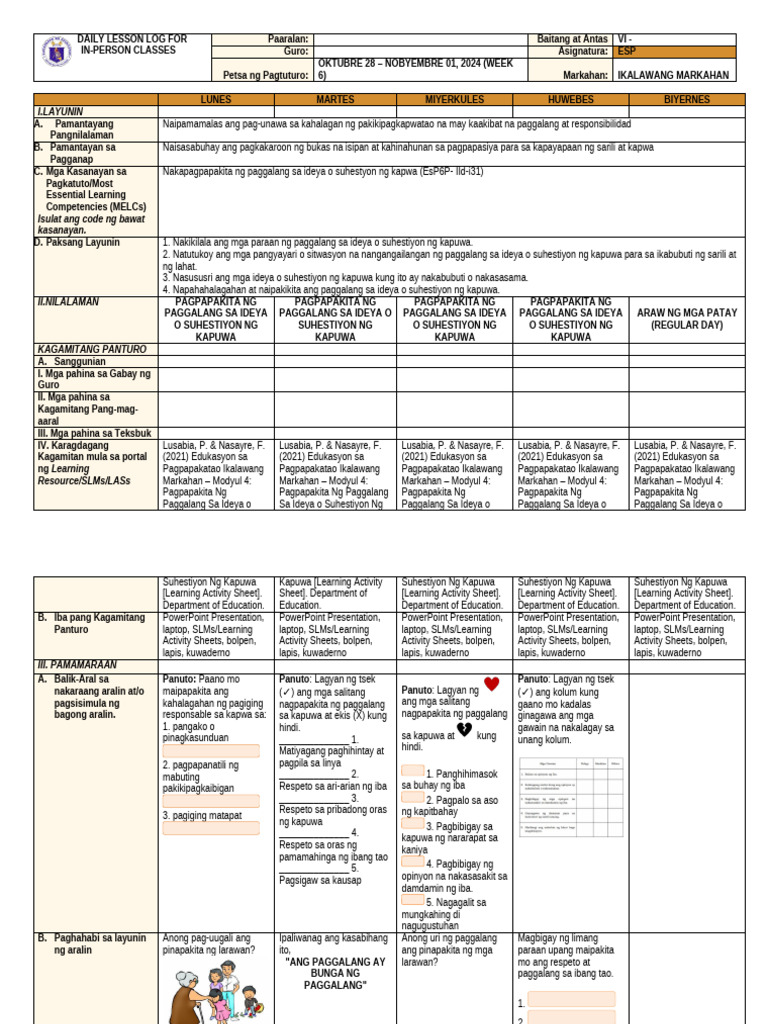 Q2 Esp Dll Week 6 Pdf