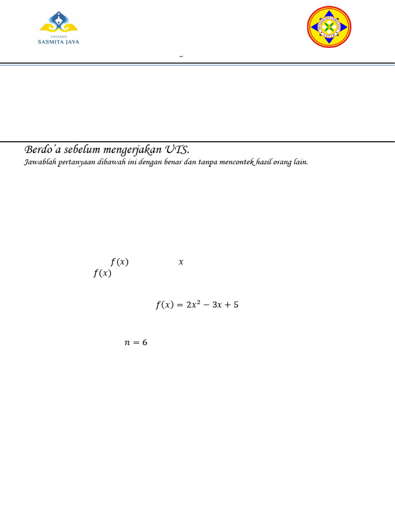 UTS Metode Numerik | PDF