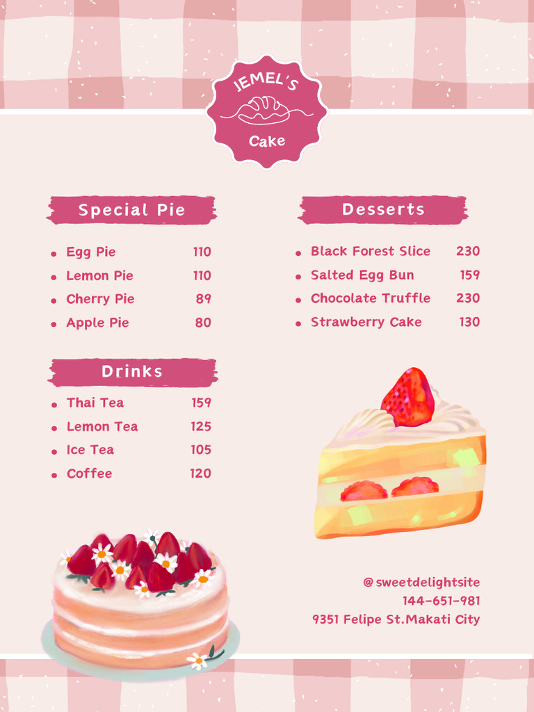Desserts Menu at Sweet Delight | PDF