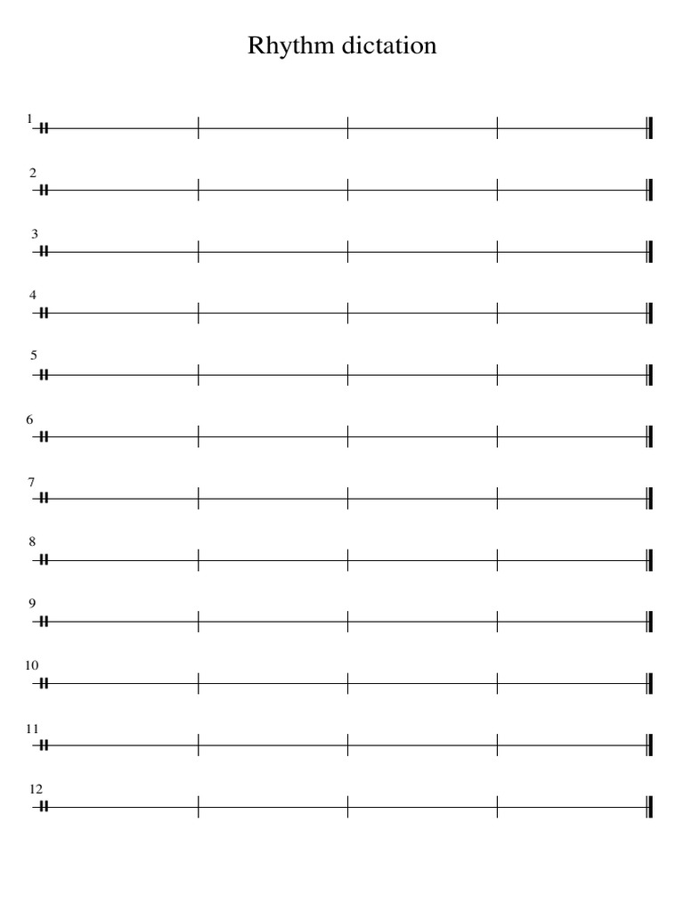 Rhythm Dictation | PDF