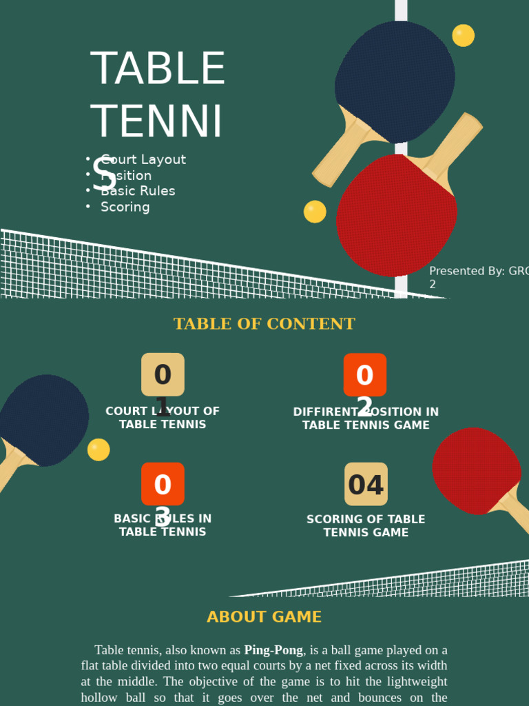 Table Tennis Rules and Court Layout | PDF | Table Tennis | Ball Games