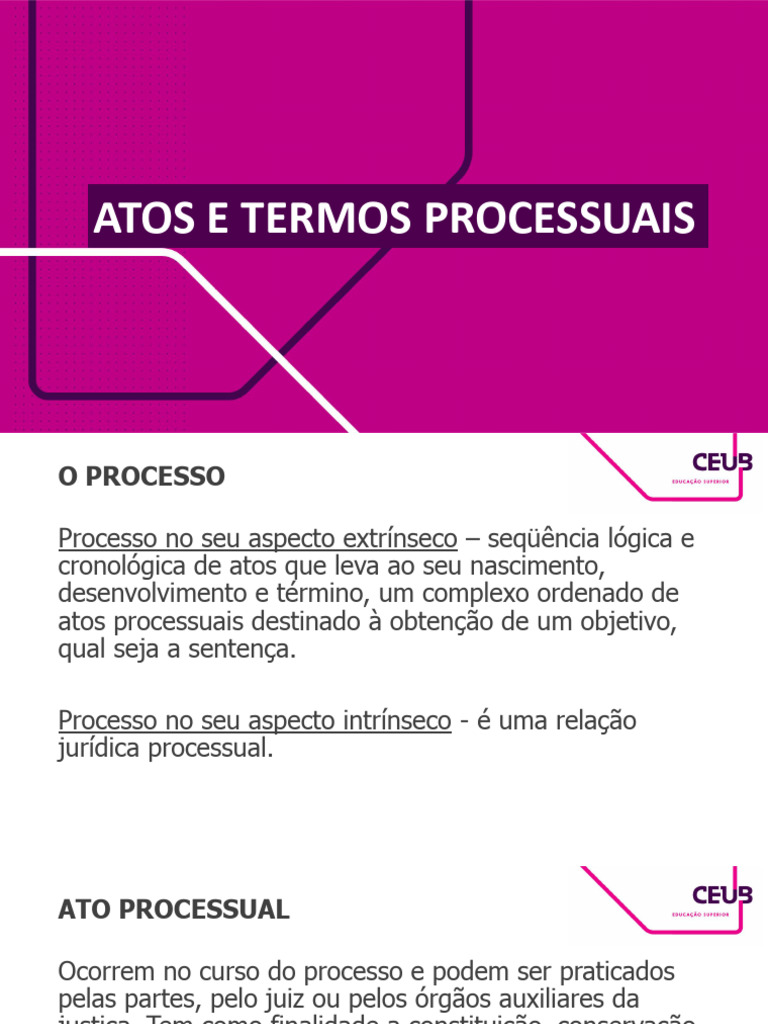 Atos Processuais + Custas e Honorários | PDF | Sentença (jurídico ...
