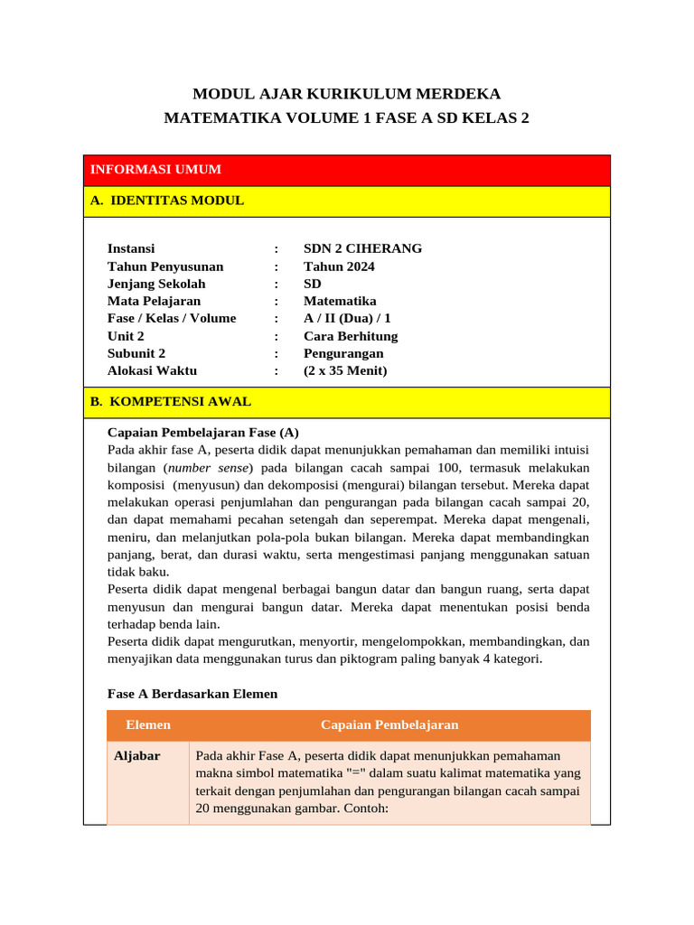 Modul Ajar Kurikulum Merdeka | PDF