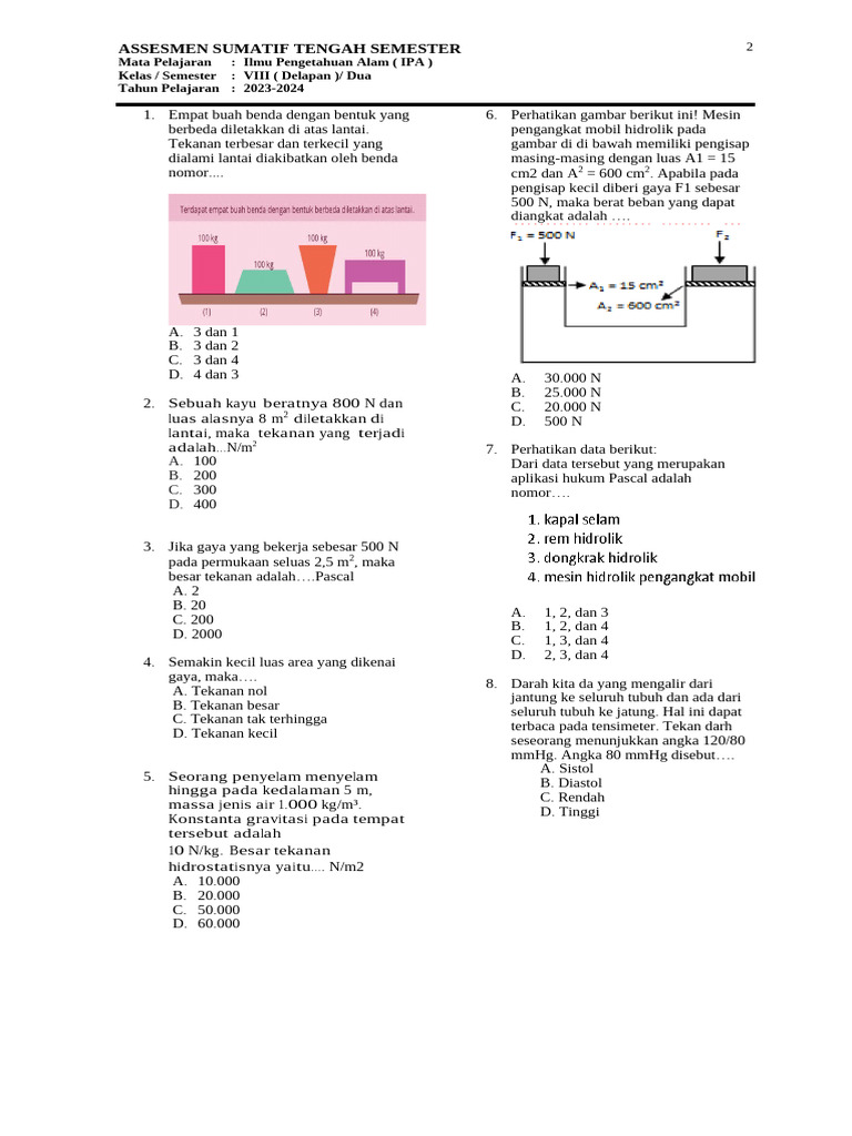 ASTS 2-IPA8 2024 - Latihan | PDF