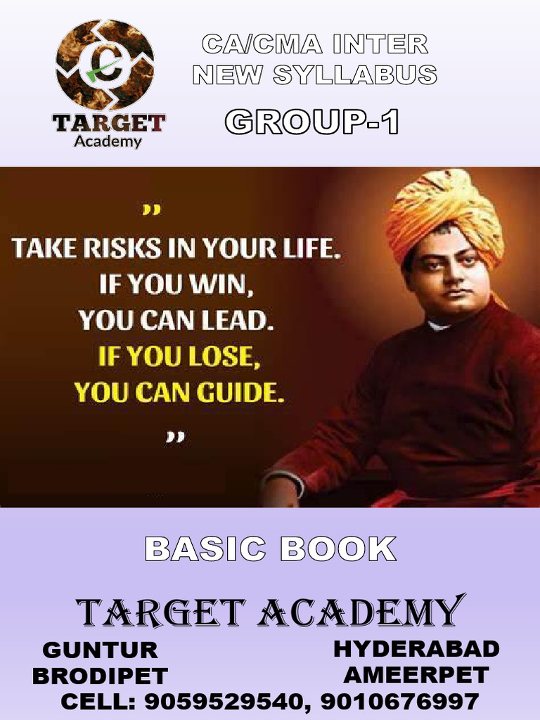 CA Cma Inter g1 Basic Book | PDF | Expense | Debits And Credits