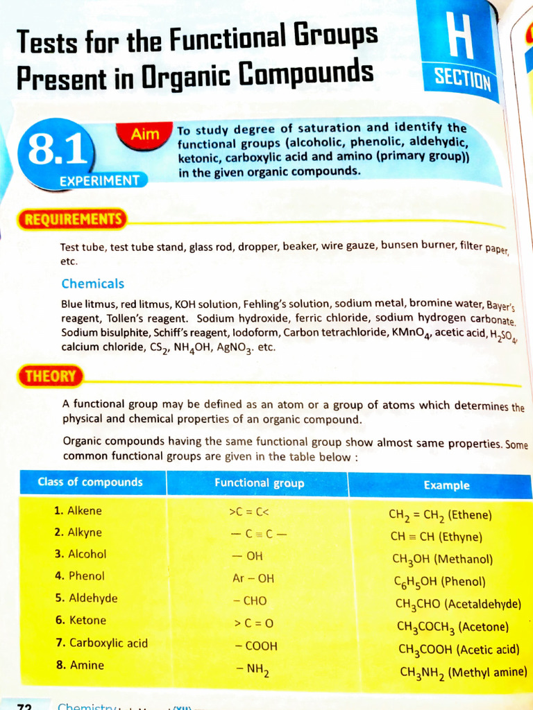 Grade 12th Chemistry Practical 2 | PDF | Amine | Carboxylic Acid