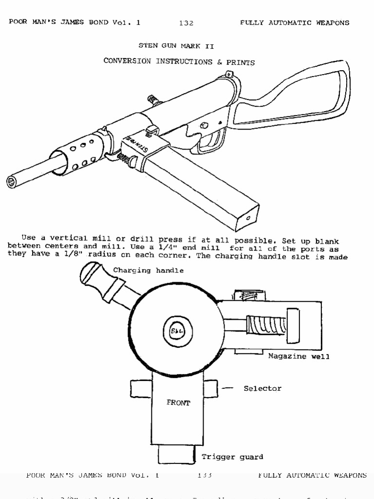 Sten Gun Blueprints