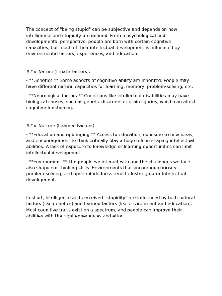 Nature Vs Nurture | PDF | Wellness