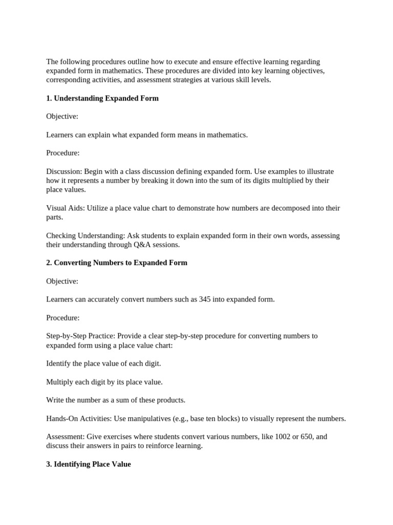 The Following Procedures Outline How To Execute An | PDF | Educational ...
