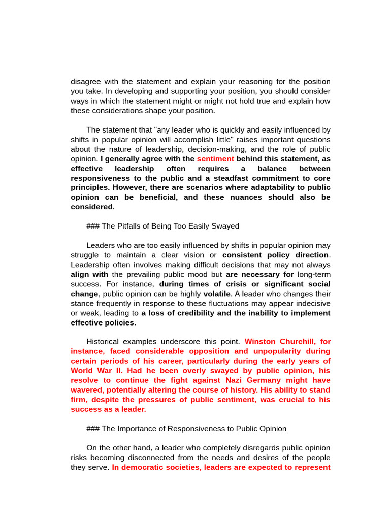 5 Topics For GRE - 1 | PDF | Curriculum | Public Opinion