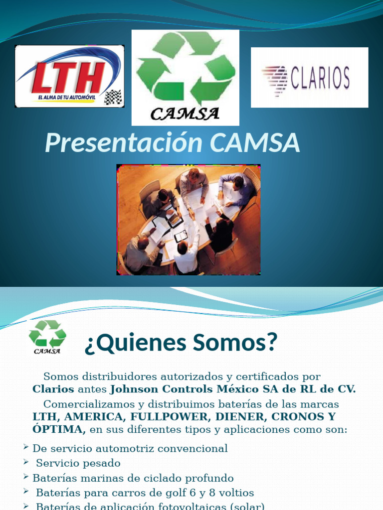 Presentación CAMSA | PDF | Calidad (comercial) | Economias