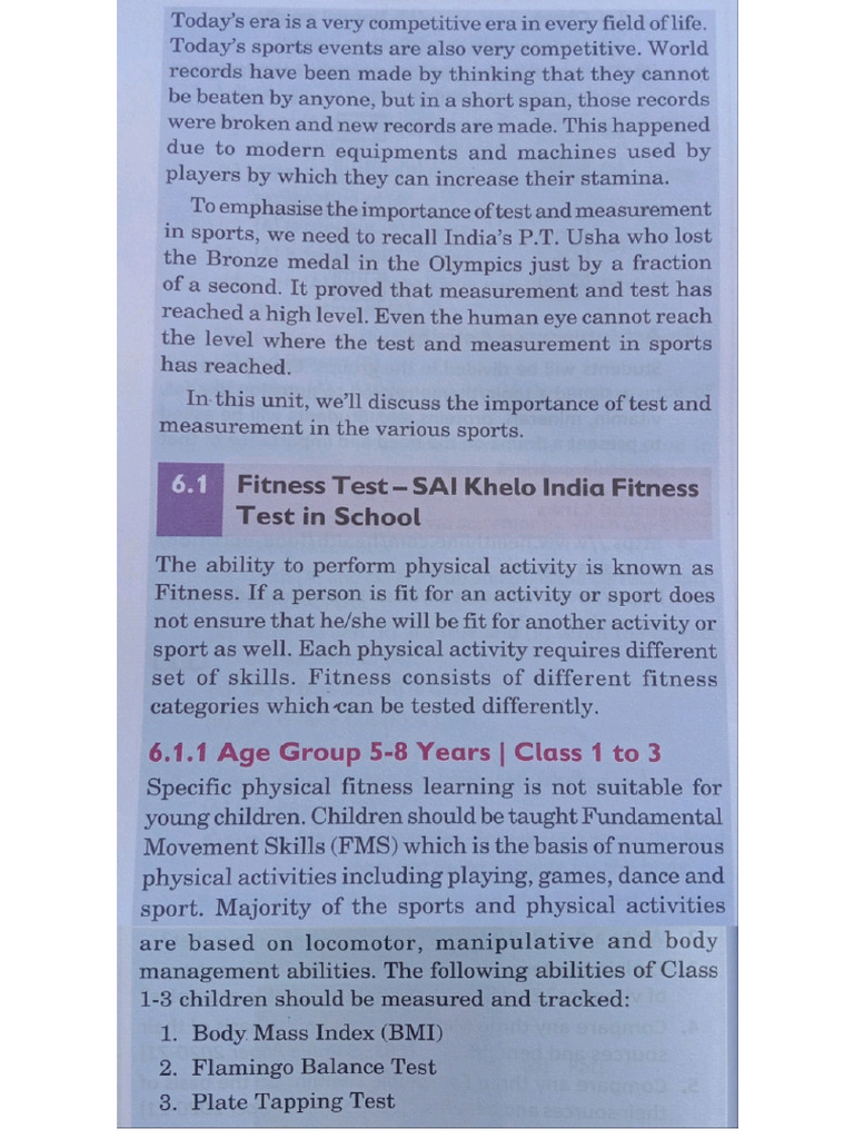 SAI Khelo India Test For Practical File | PDF