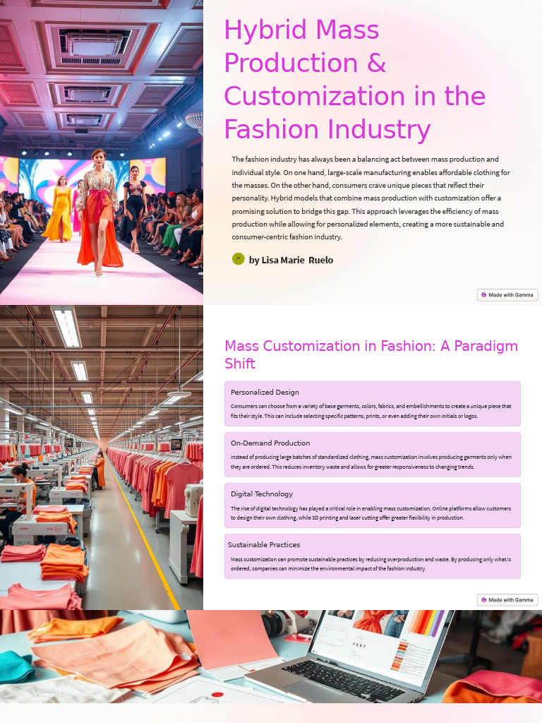 Hybrid Mass Production in Fashion | PDF | Fashion | Clothing