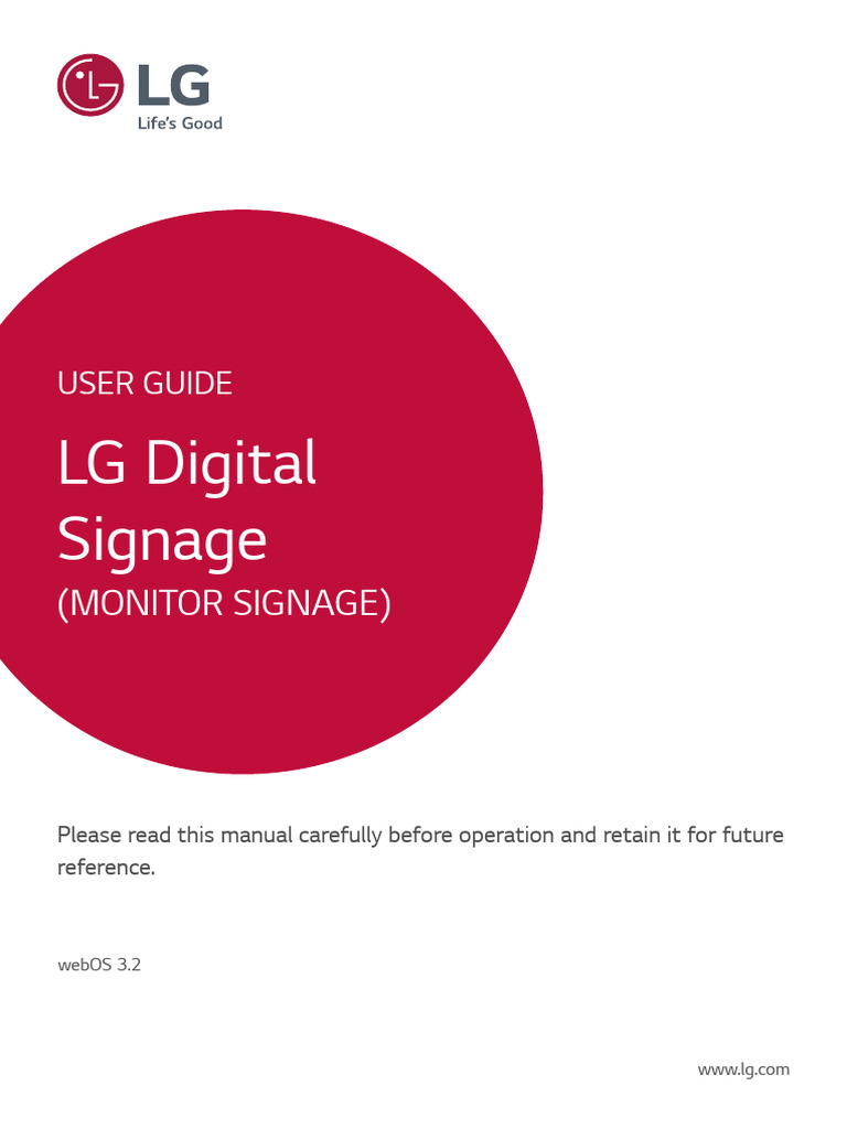 LG Digital Signage | PDF | Computer Network | Internet Access