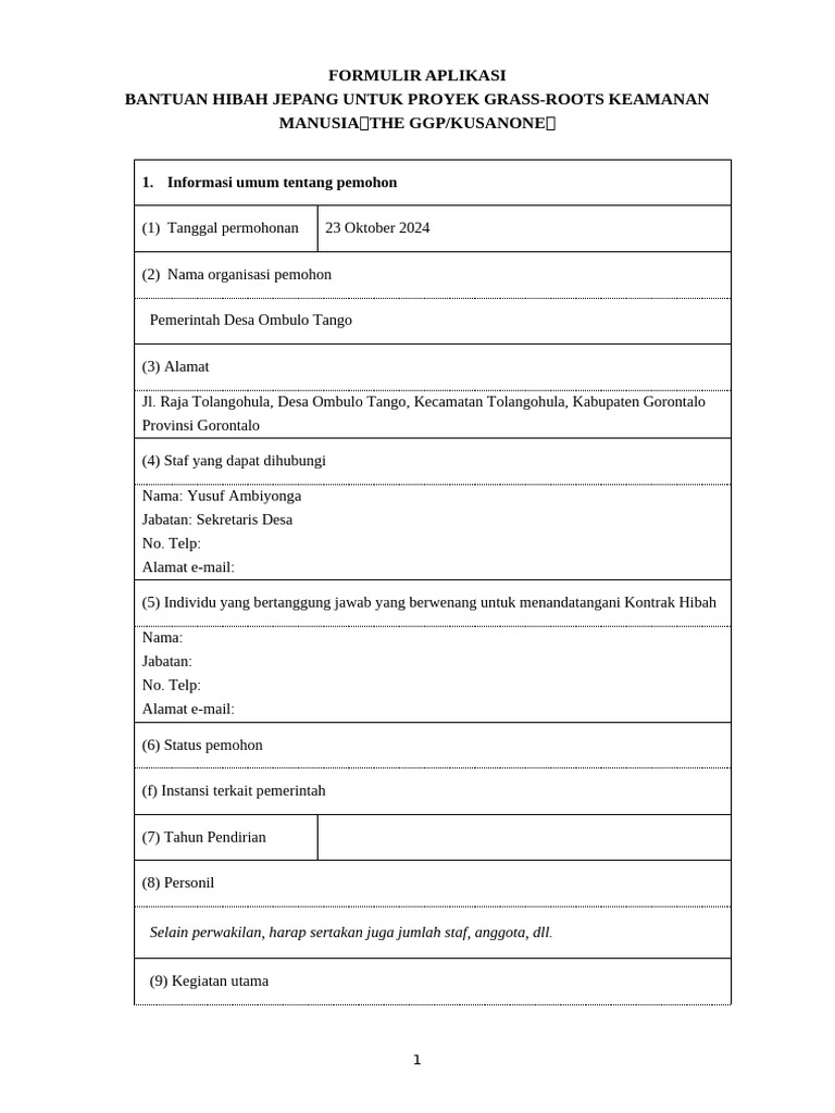 ApplicationForm Id | PDF | Bisnis | Hukum