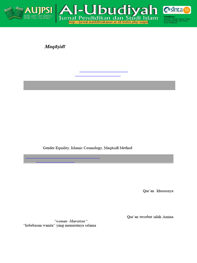 Vol 4 No 1, 6 Kosmologi Penciptaan Laki | PDF