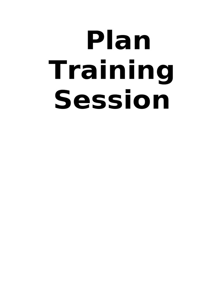 Plan Training Session Group 4 | PDF | Educational Assessment | Learning