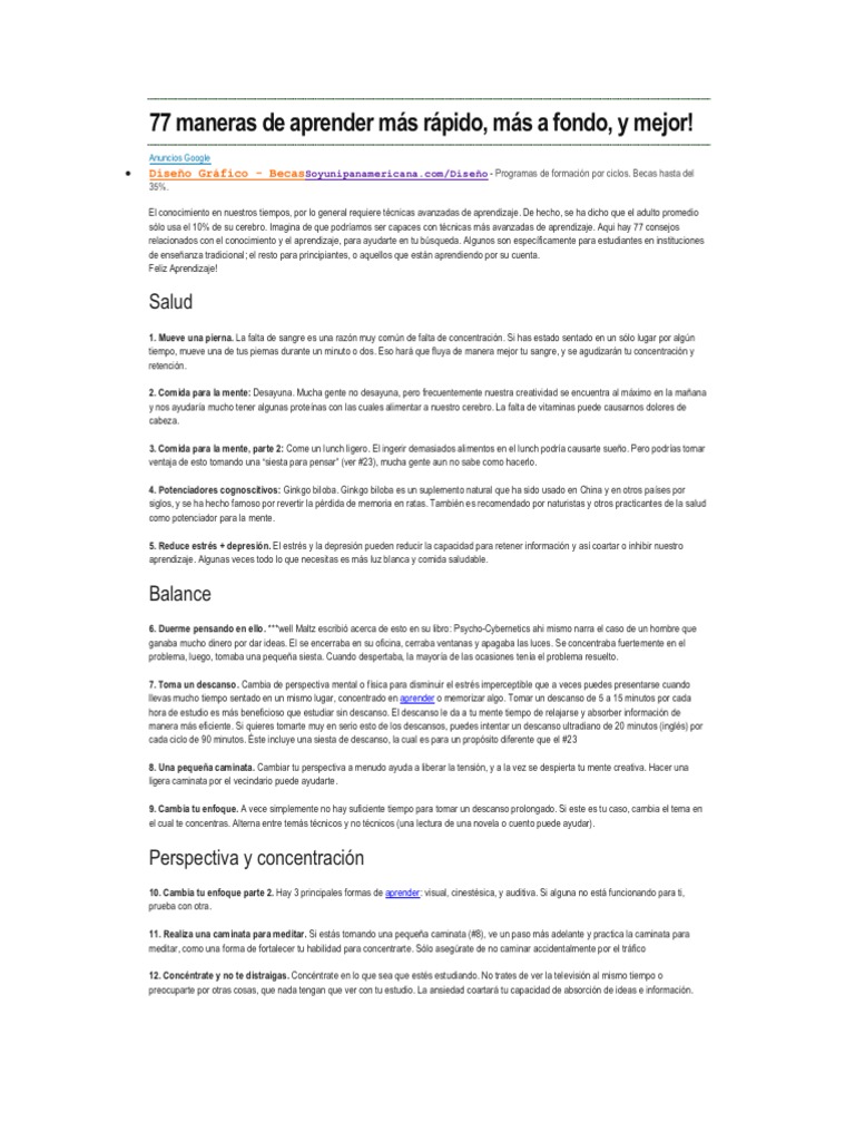 Documento de Texto Codificado | PDF | Mente | Aprendizaje