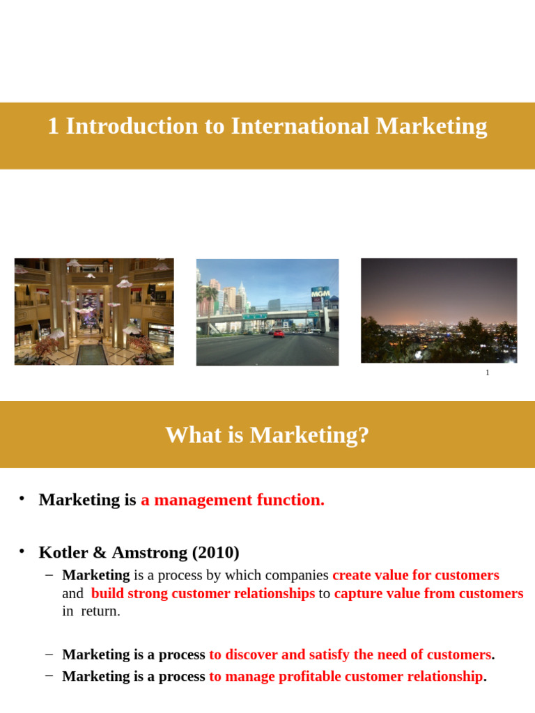 1 Introduction To International Marketing | PDF | Marketing | Market ...