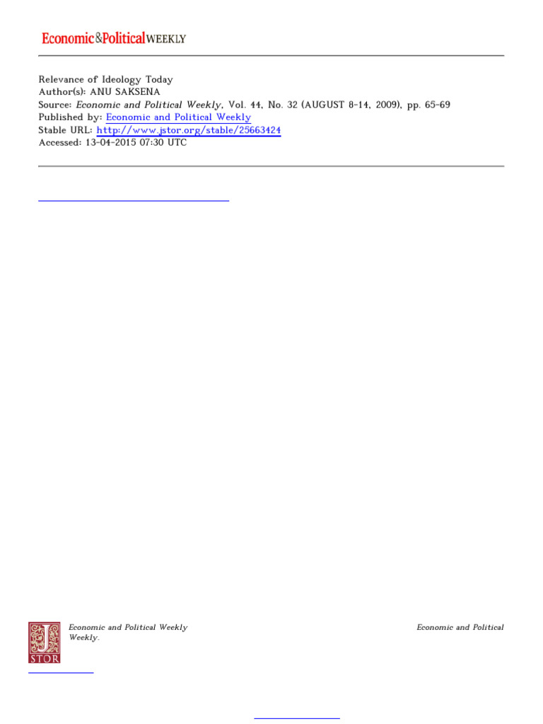 Relevance of Ideology Today | PDF | Ideologies | Marxism