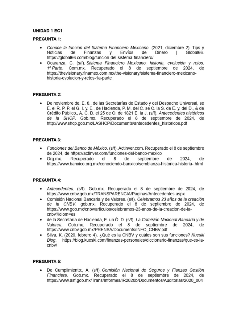 U1 U2 Ec1 Bibliografia | PDF | Industrias de servicio | Sector privado