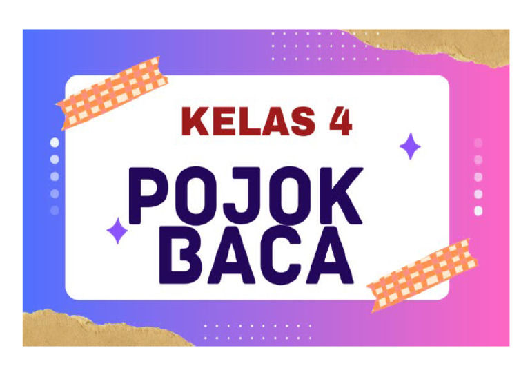 Pojok Baca | PDF