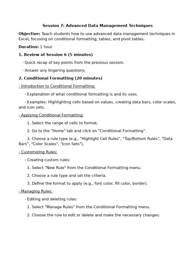 Excel Advanced Data Management | PDF | Data Management | Computing