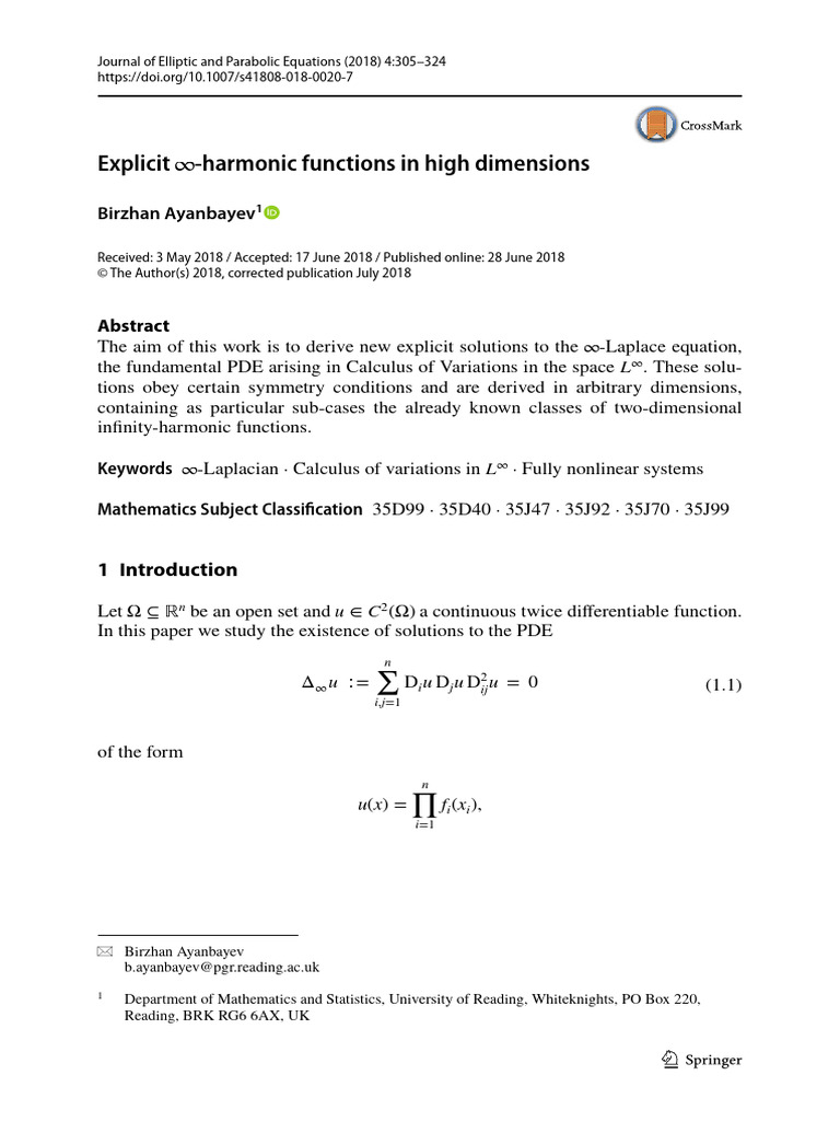Agay's Paper | PDF | Partial Differential Equation | Differential Equations