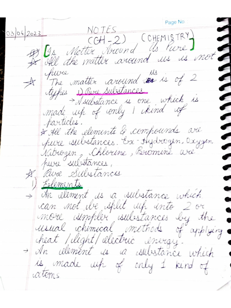 Matter Around Us Pure Notes | PDF