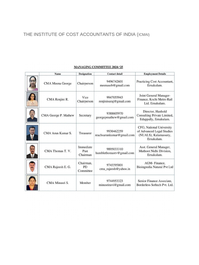 The Institute of Cost Accountants of India | PDF