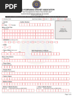 Cricket Player Registration Form | PDF | Government