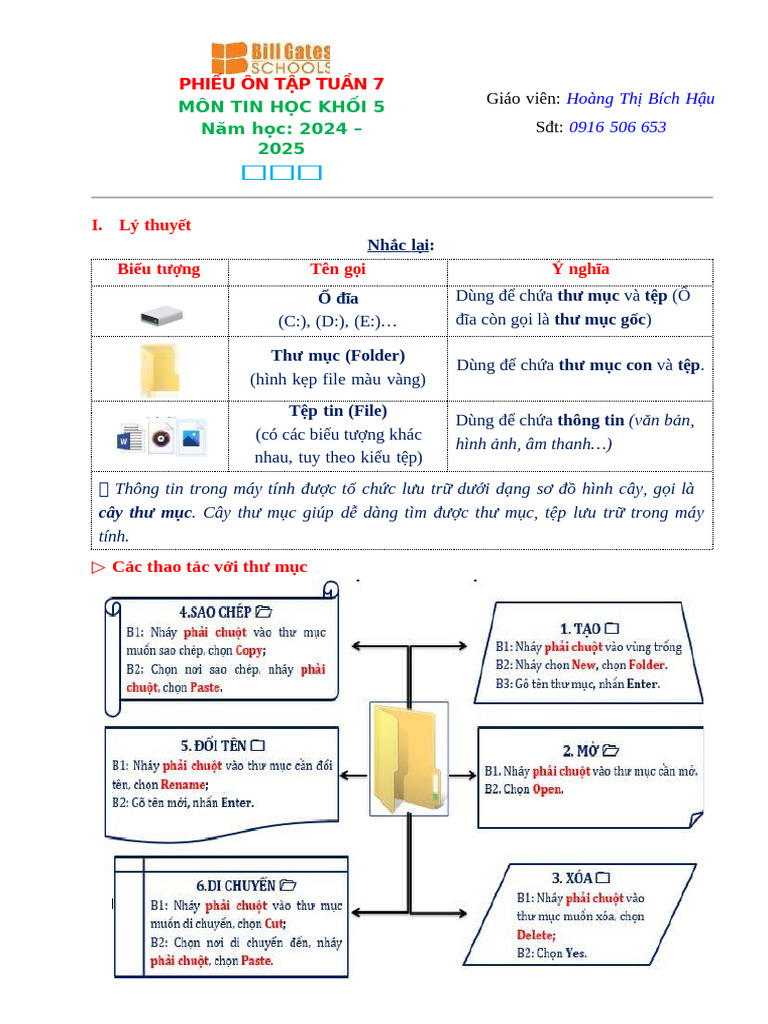 Phiếu BT - Tin - T7 - K5 | PDF