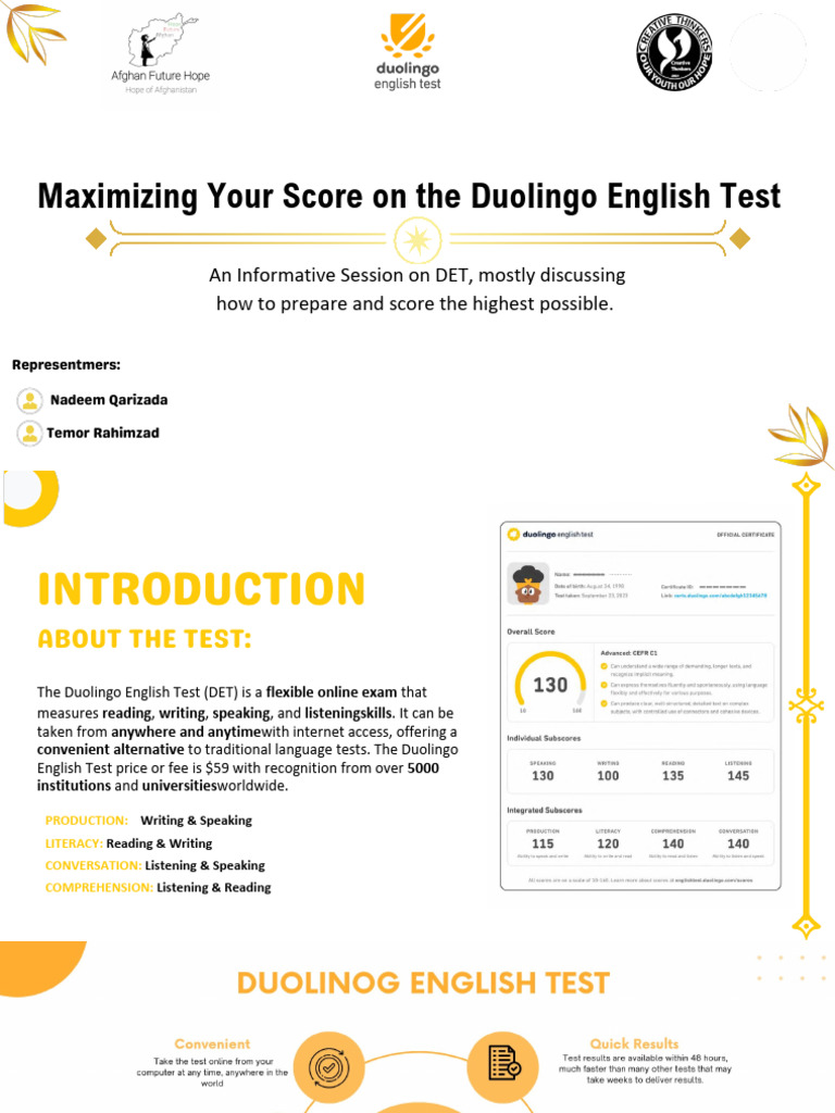 Duolingo English Test PDF | PDF | Reading Comprehension | Cognitive Science