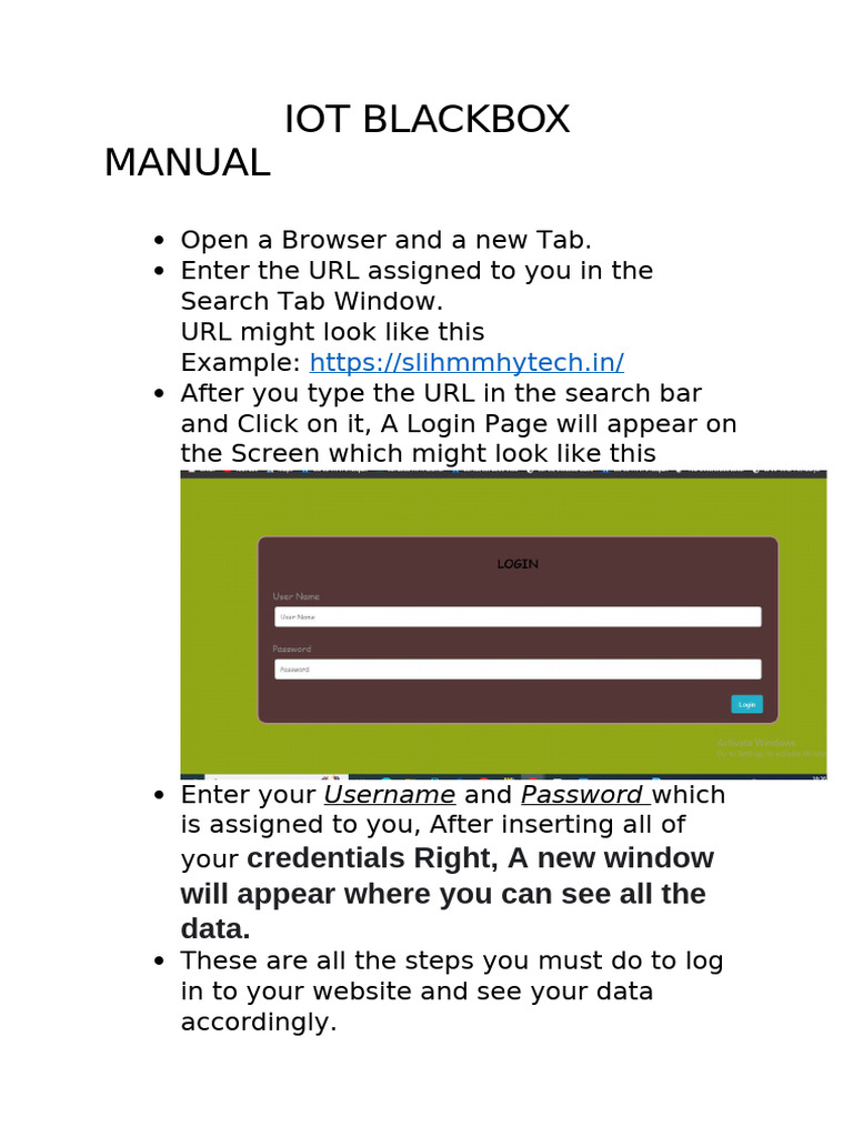 Iot Blackbox Manual | PDF