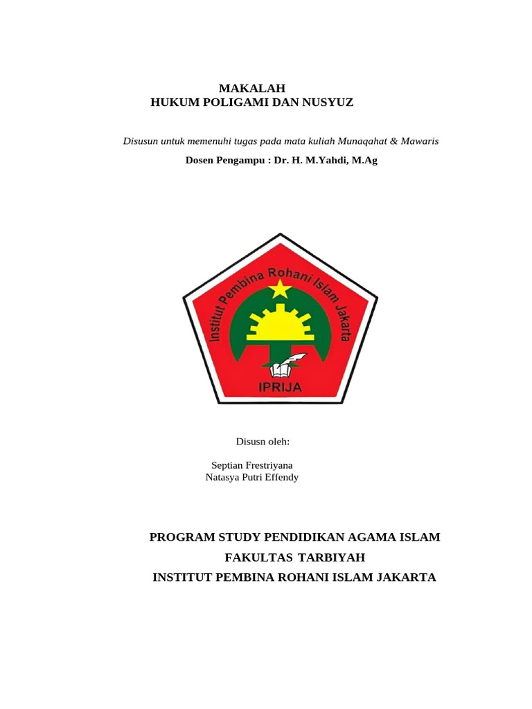 Hukum Poligami dan Nusyuz dalam Islam | PDF